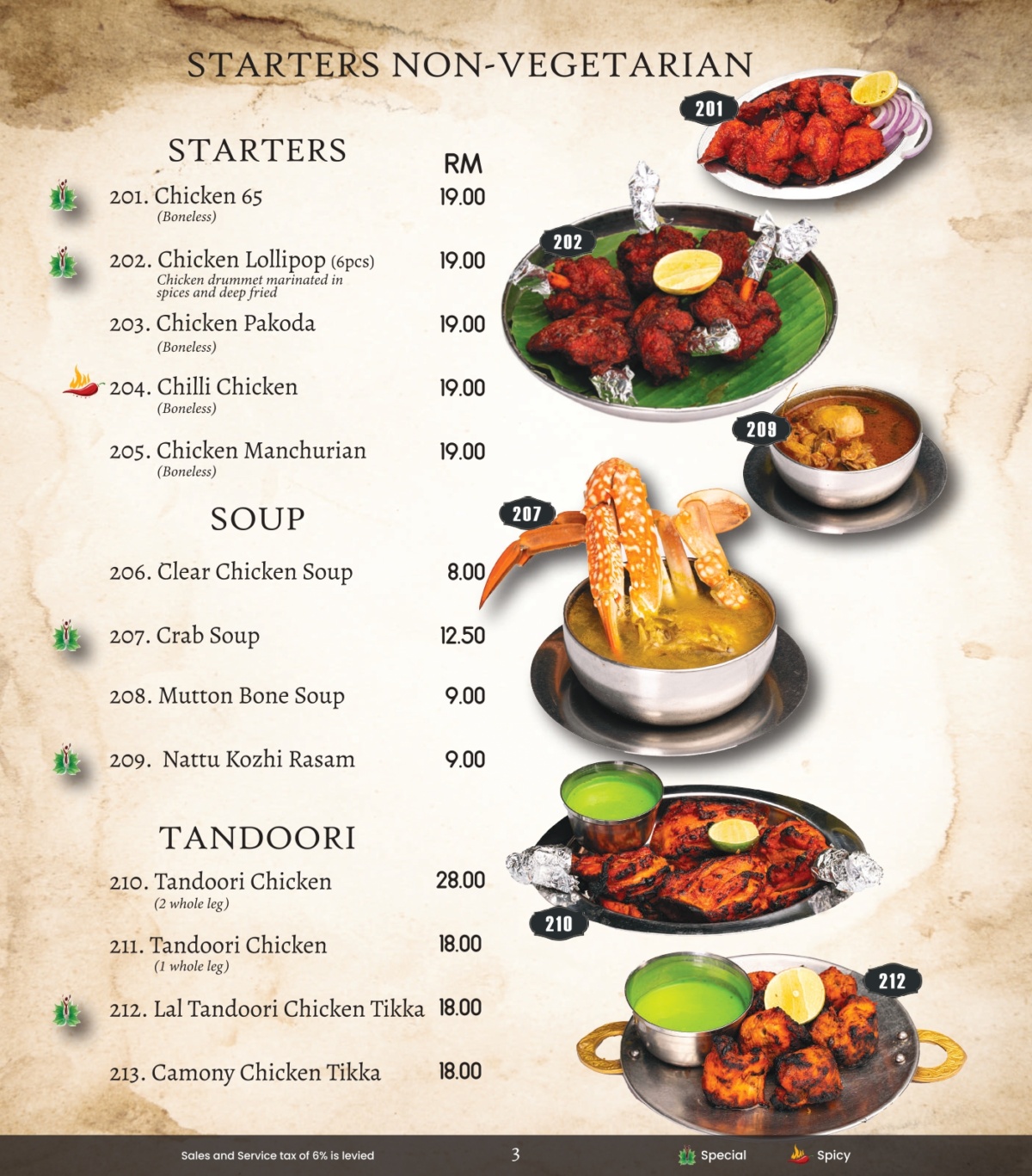 Menu - Betel Leaf