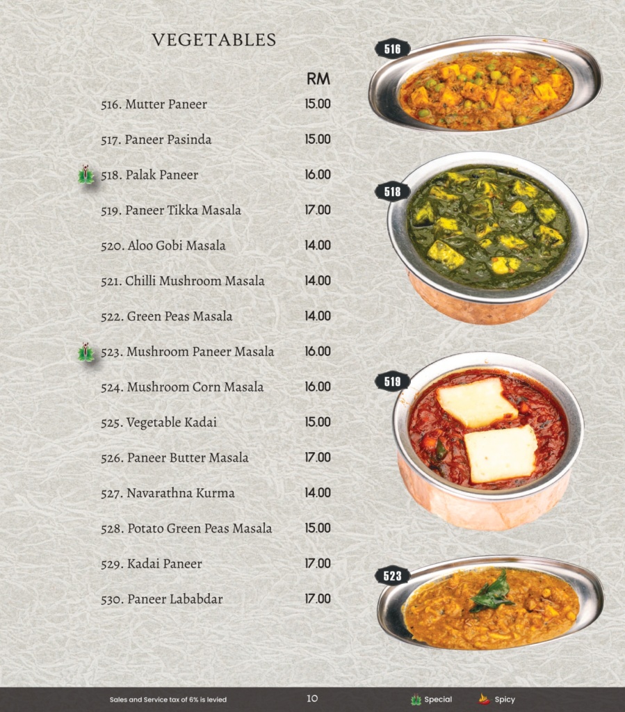 Menu - Betel Leaf