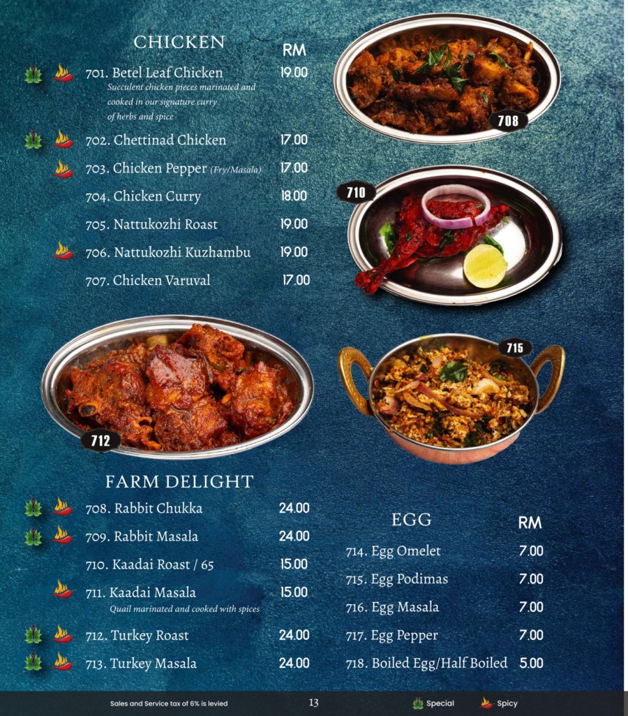 Menu - Betel Leaf