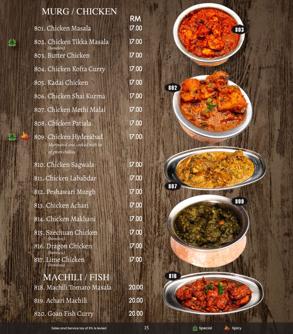 Menu - Betel Leaf