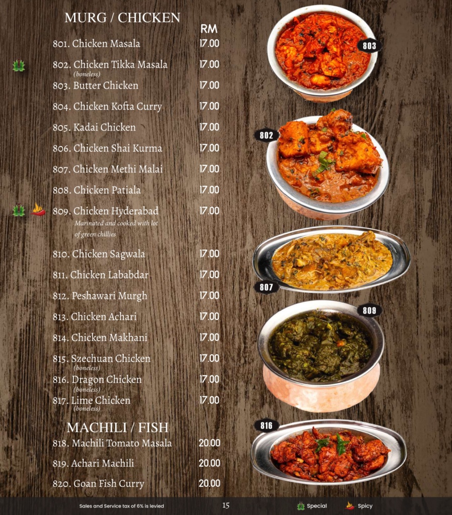 Menu - Betel Leaf