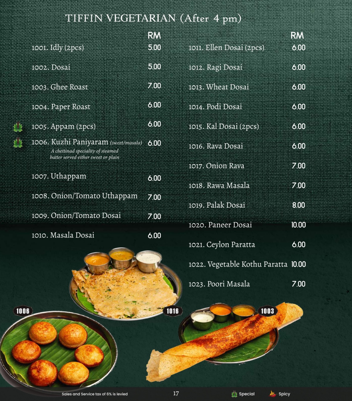 Menu - Betel Leaf