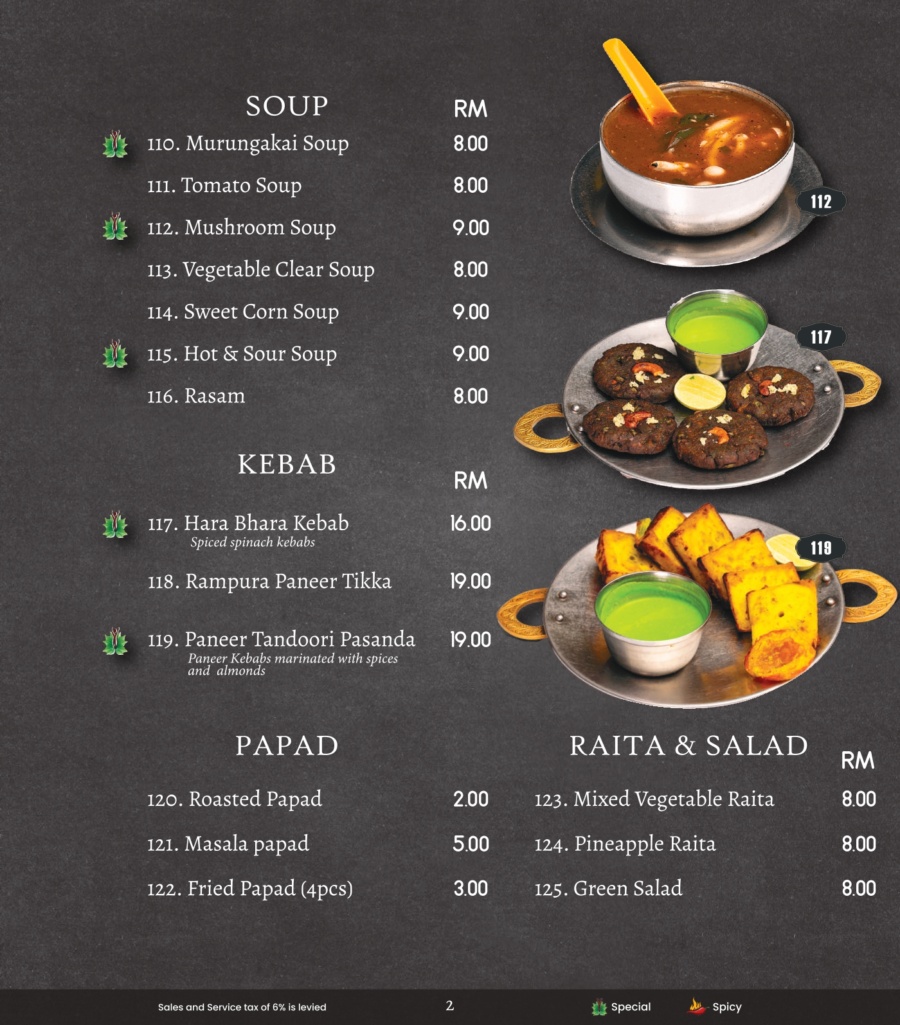 Menu - Betel Leaf