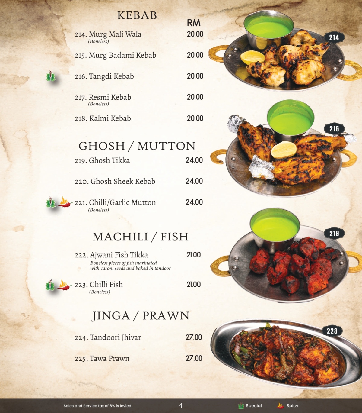 Menu - Betel Leaf