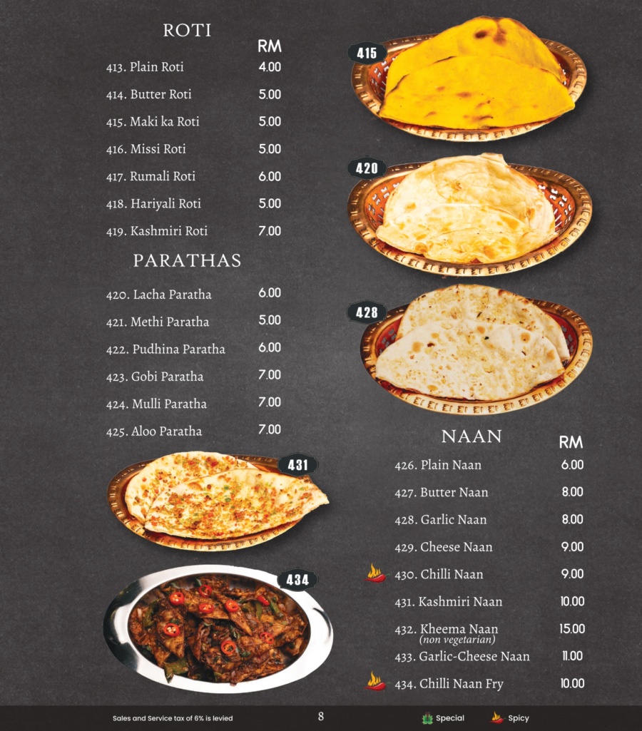 Menu - Betel Leaf