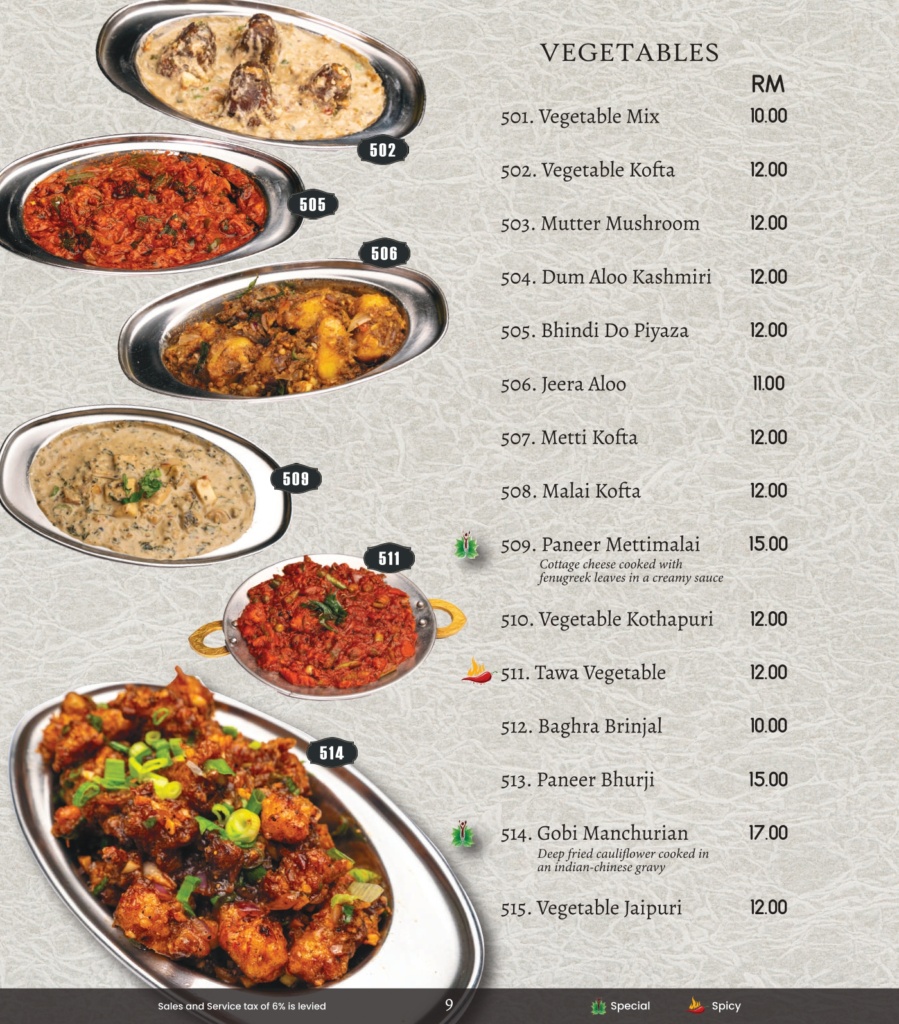 Menu - Betel Leaf