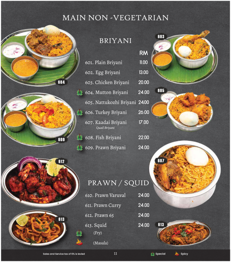 Menu - Betel Leaf